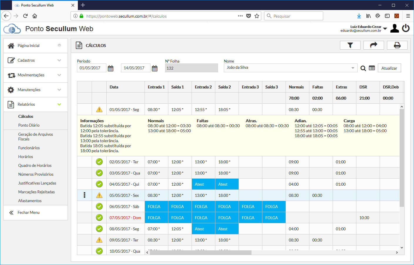 Ponto Secullum Web - Secullum